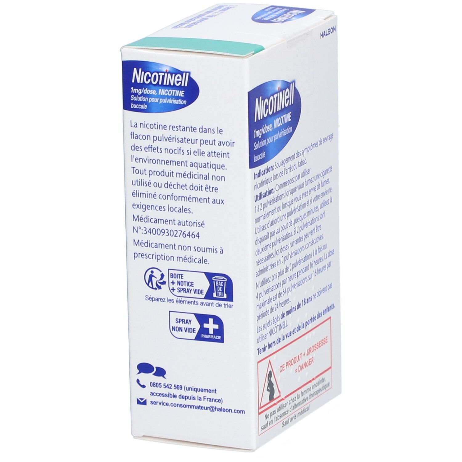 Nicotinell spray buccal menthe fraîcheur pour le sevrage tabagique 2x13 ...